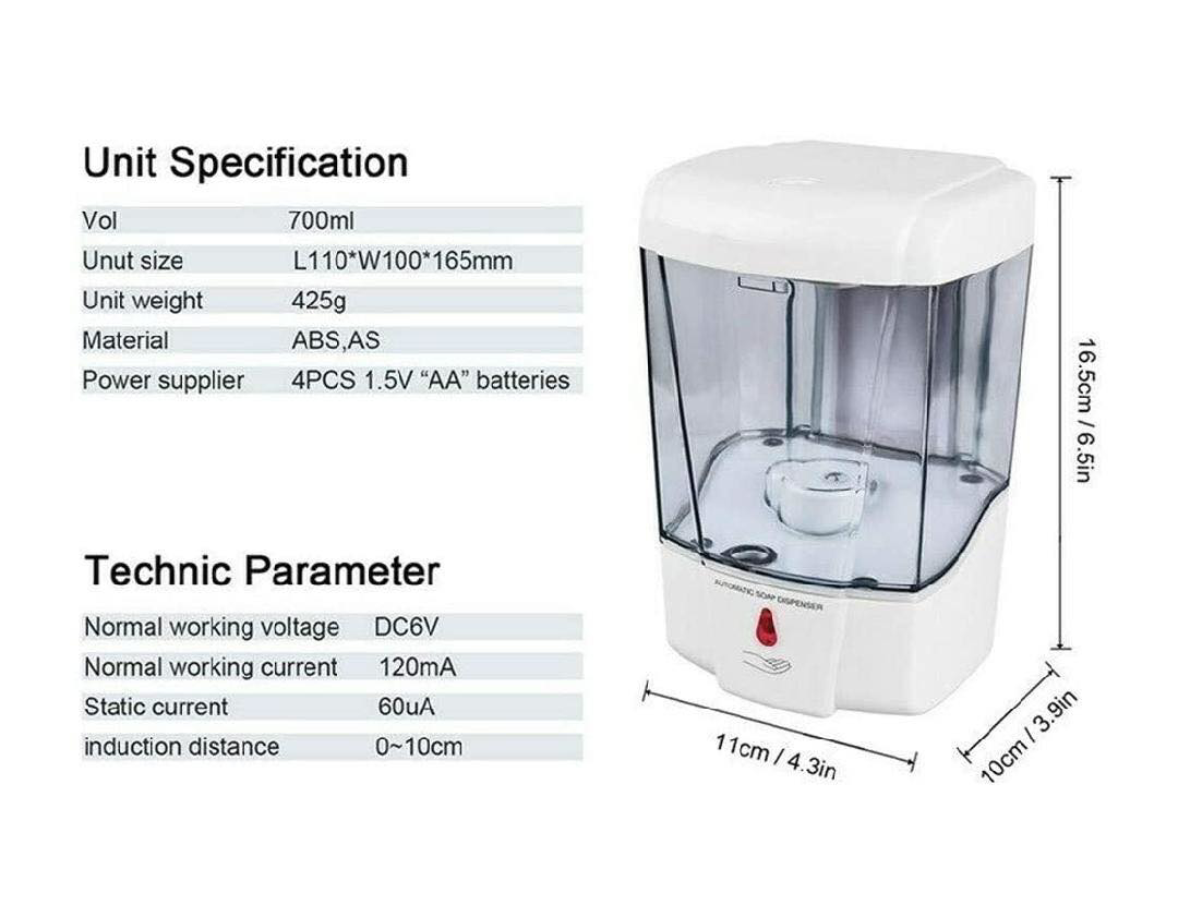Welcome to MTechMart. Automatic Dispensers Touch less Dispensers 700 ML